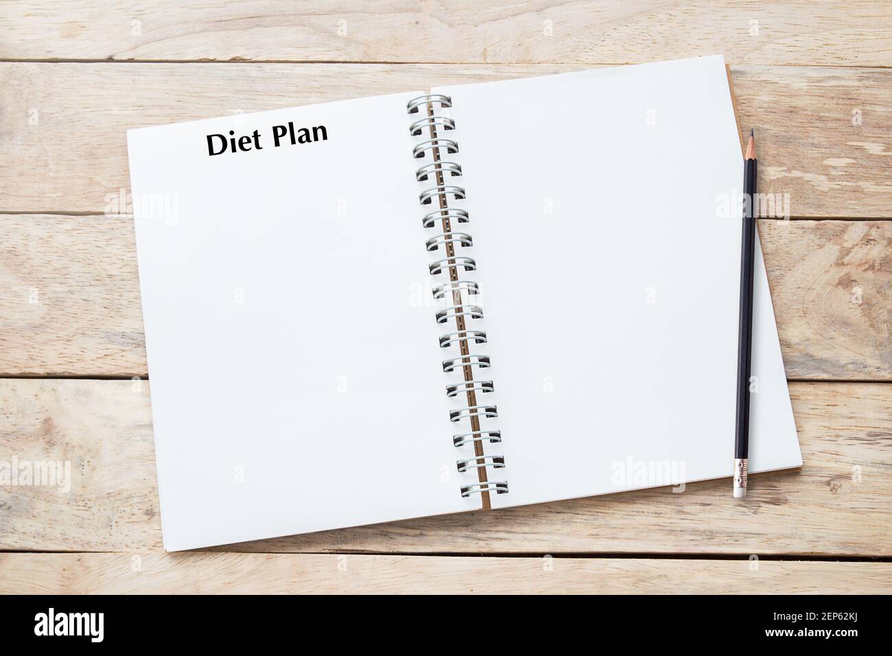Diet plan program written on book with black listing, planning ...