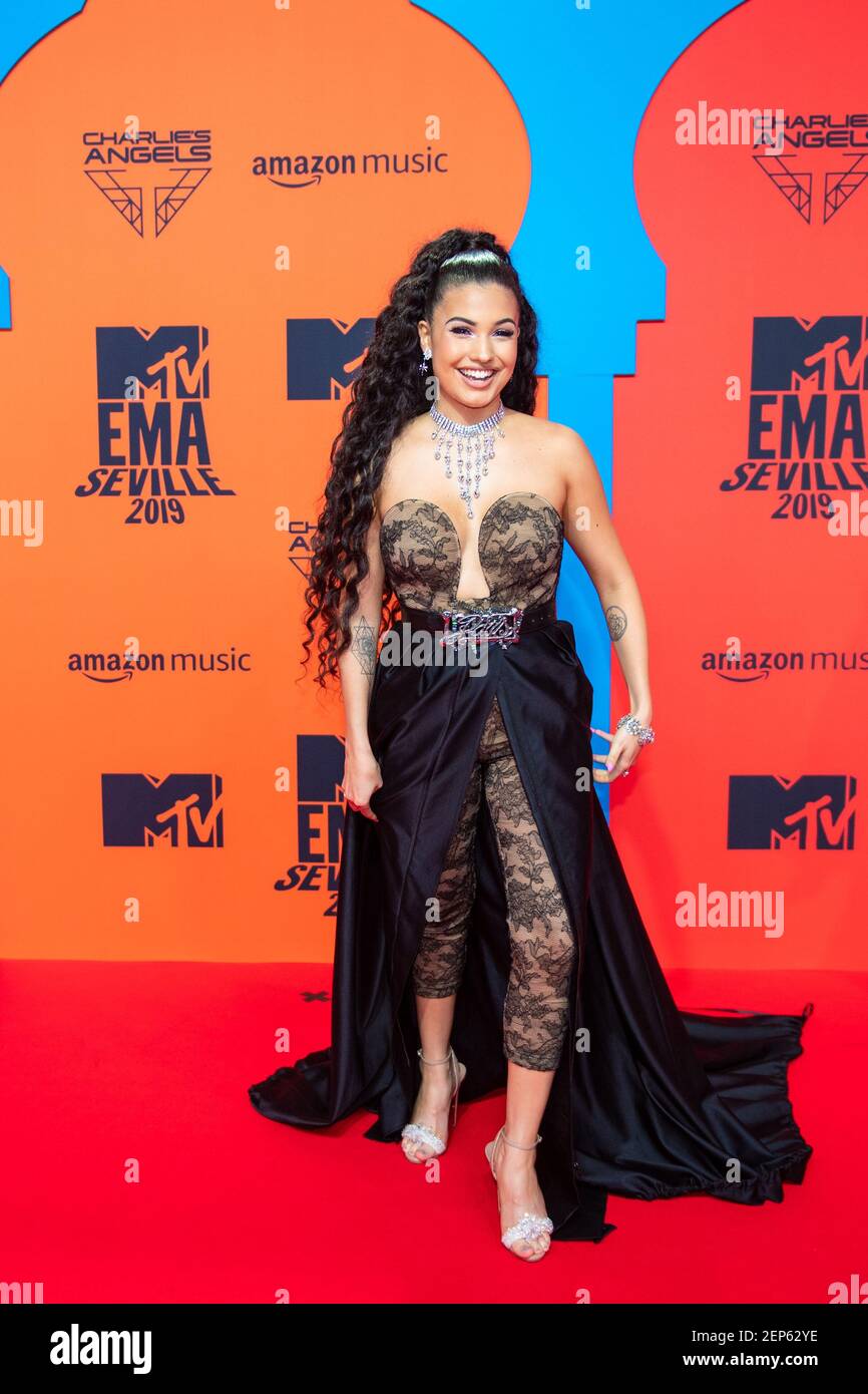 Mabel on the Red Carpet during the MTV European Music Awards 2019 (MTV EMA’s) at the FIBES ...