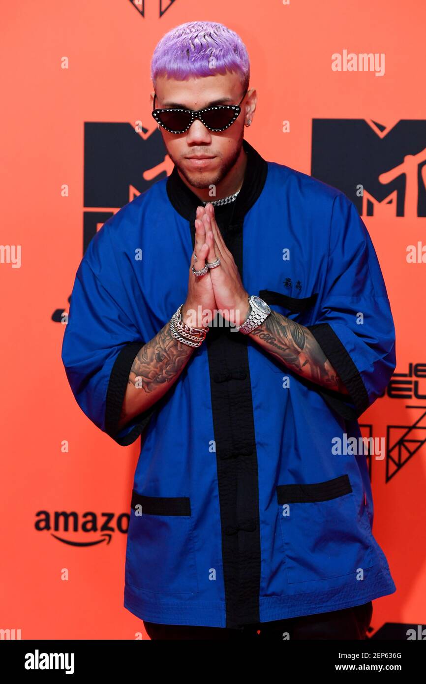 Jhay Cortez on the Red Carpet during the MTV European Music Awards 2019 (MTV EMA’s) at the FIBES ...