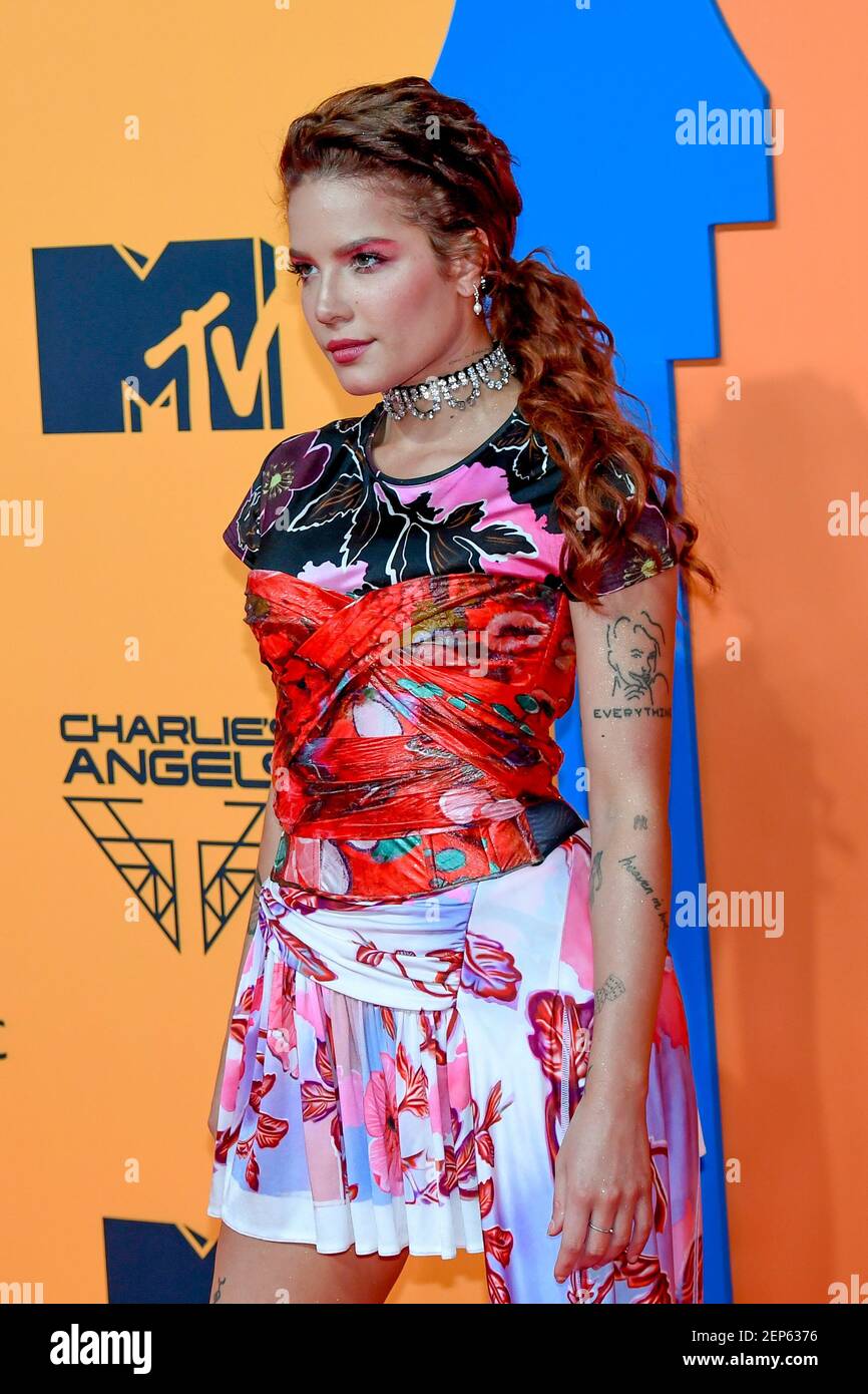 Halsey on the Red Carpet during the MTV European Music Awards 2019 (MTV ...