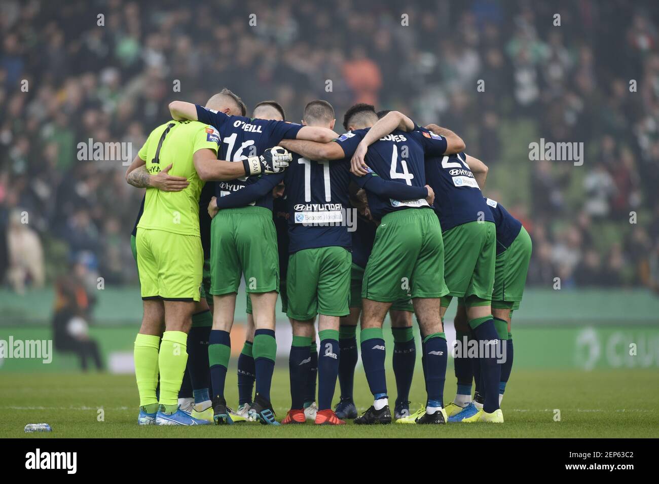 Shamrock Rovers players during the Extra.ie FAI Cup Final match between ...