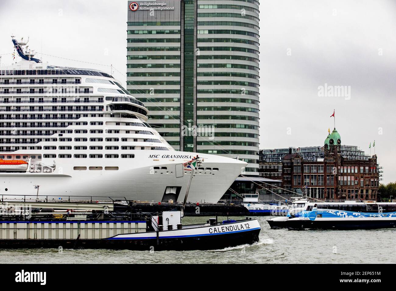 ROTTERDAM, Wilhelminakade, The MSC Grandiosa cruise ship entered the ...