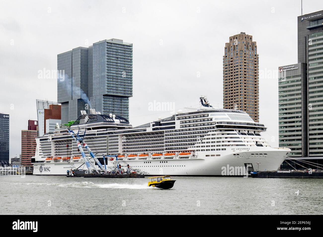 ROTTERDAM, Wilhelminakade, The MSC Grandiosa cruise ship entered the ...