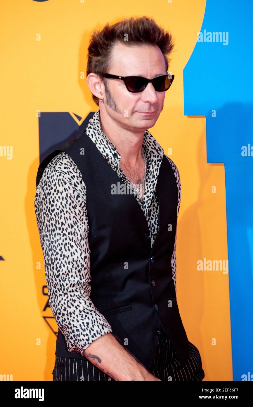 Mike Dirnt of Green Day during the MTV European Music Awards 2019 (MTV ...