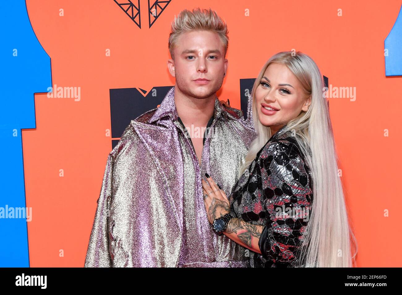 Spiker and Ewelona during the MTV European Music Awards 2019 (MTV EMA’s ...