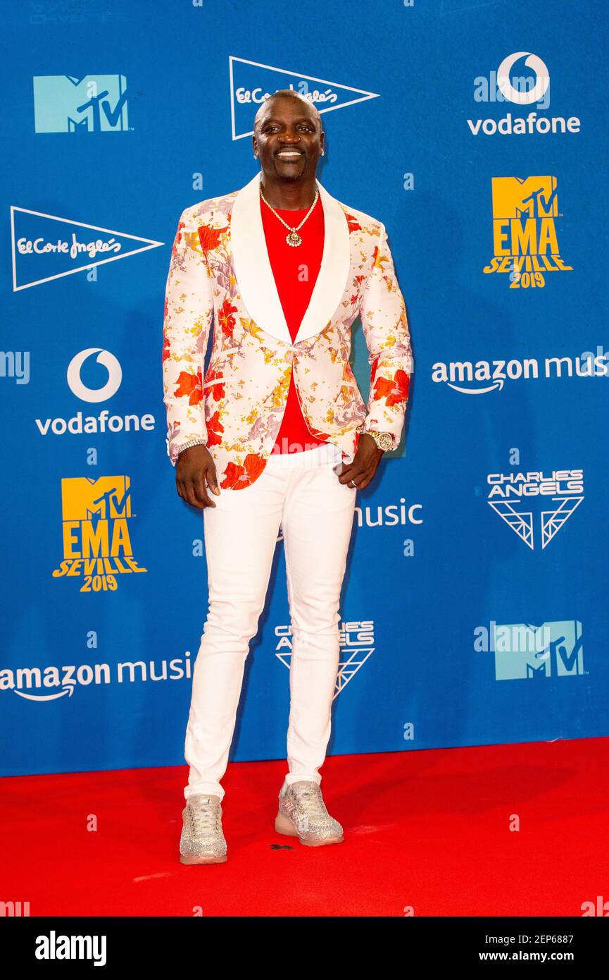 Akon in the Winners Room during the MTV European Music Awards 2019 (MTV ...
