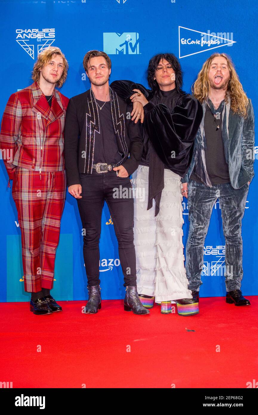 Adam Slack, Luke Spiller, Jed Elliott and Gethin Davies of The Struts ...