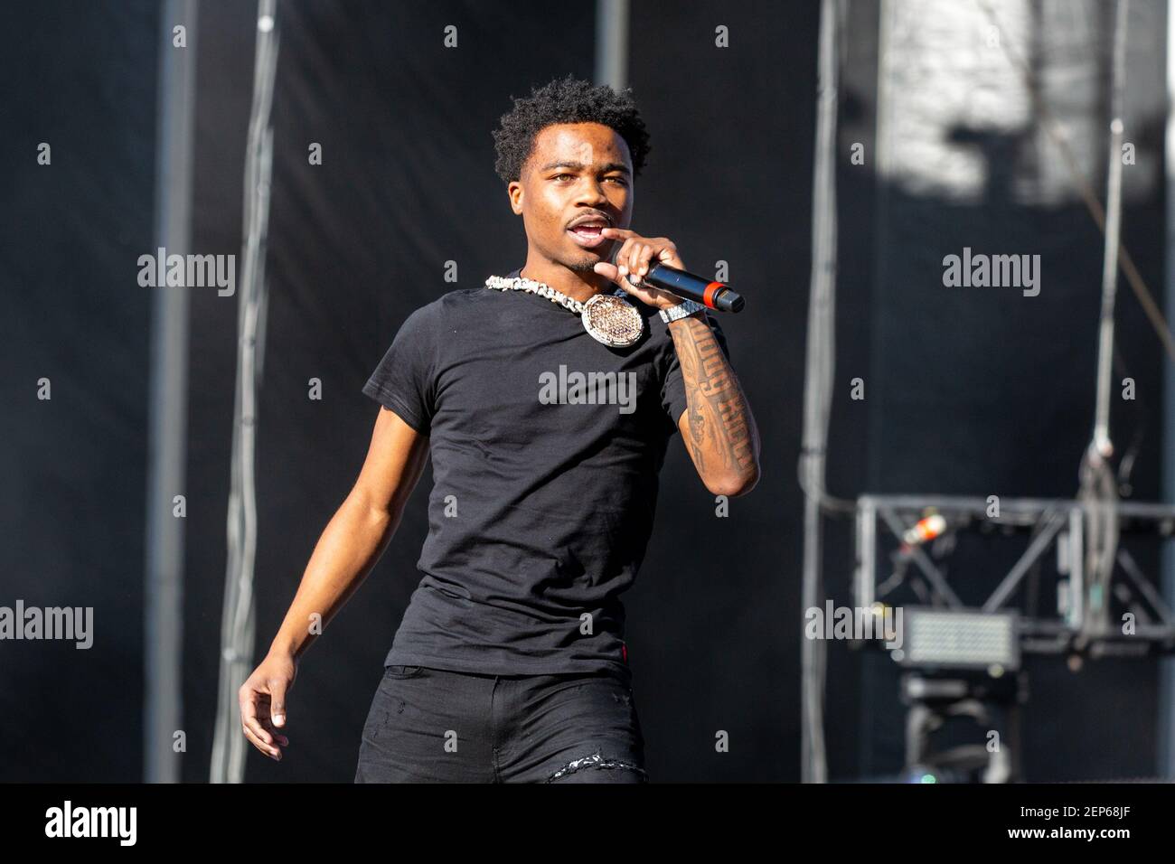 Roddy Ricch (Rodrick Wayne Moore, Jr.) during the Day N Vegas Music ...