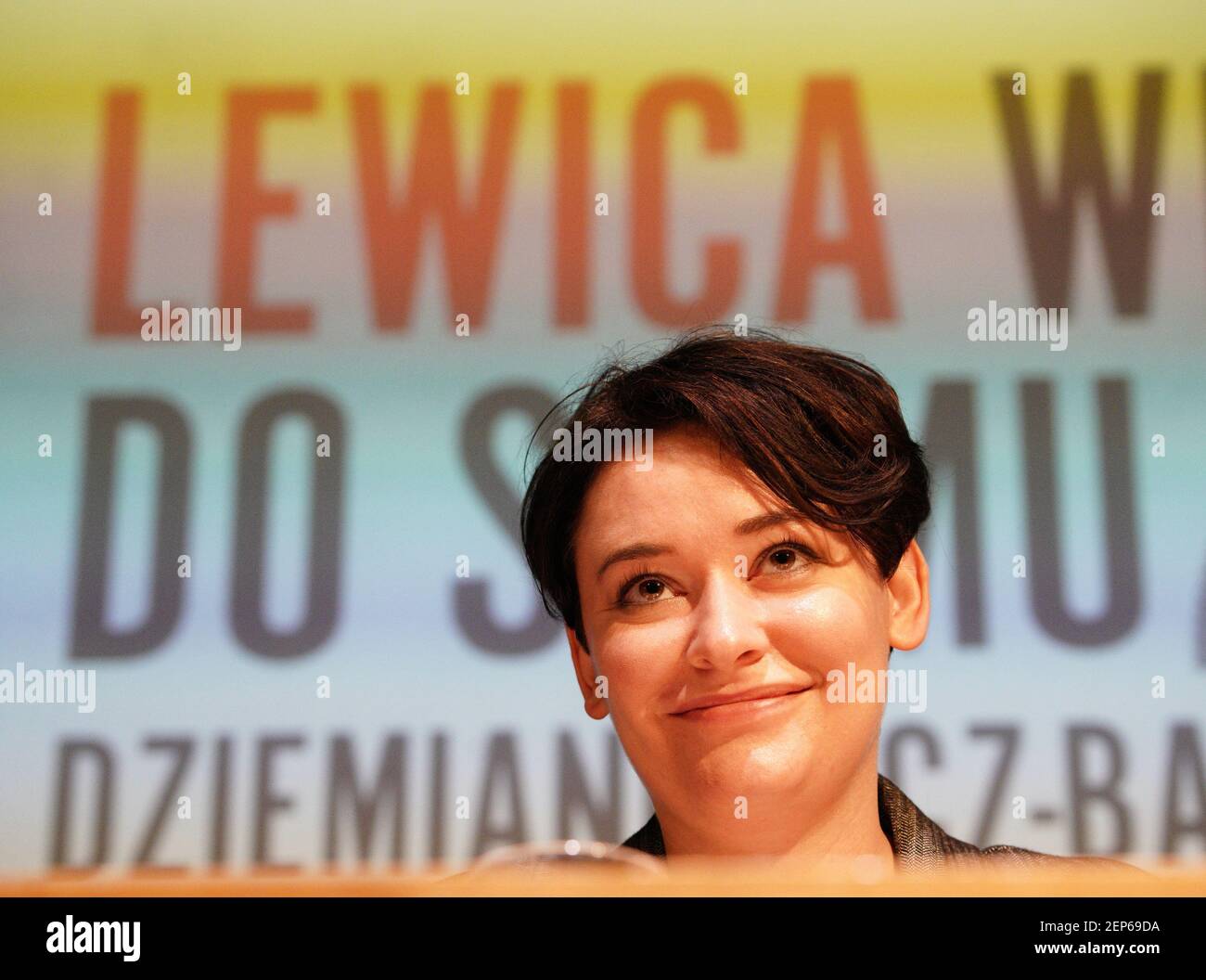 Left-wing MP Anna-Maria Zukowska is seen at a meeting of the newly ...