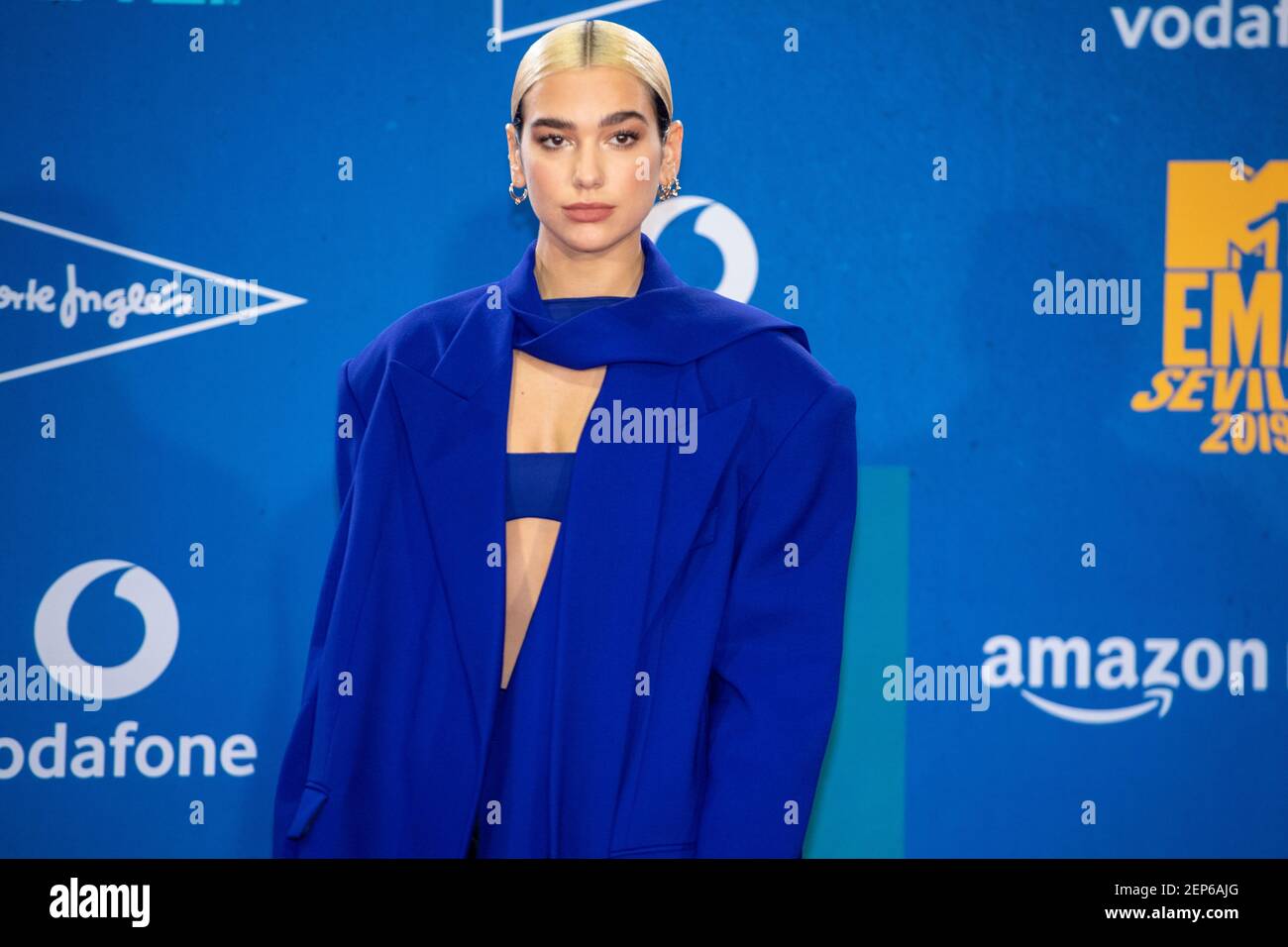 Dua Lipa in the Winners Room during the MTV European Music Awards 2019 ...
