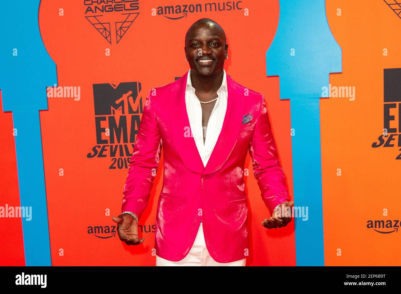 Akon during the MTV European Music Awards 2019 (MTV EMA’s) at the FIBES ...