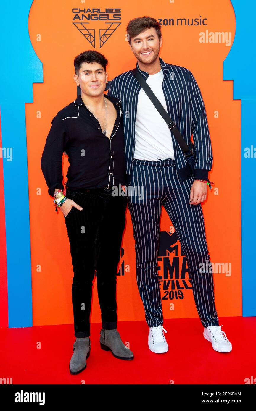 Luke Franks and Mark Ferris during the MTV European Music Awards 2019 ...