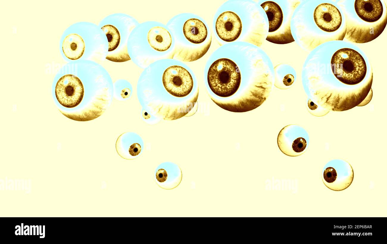 Eyes Ball Rotates - 3d illustration Stock Photo - Alamy