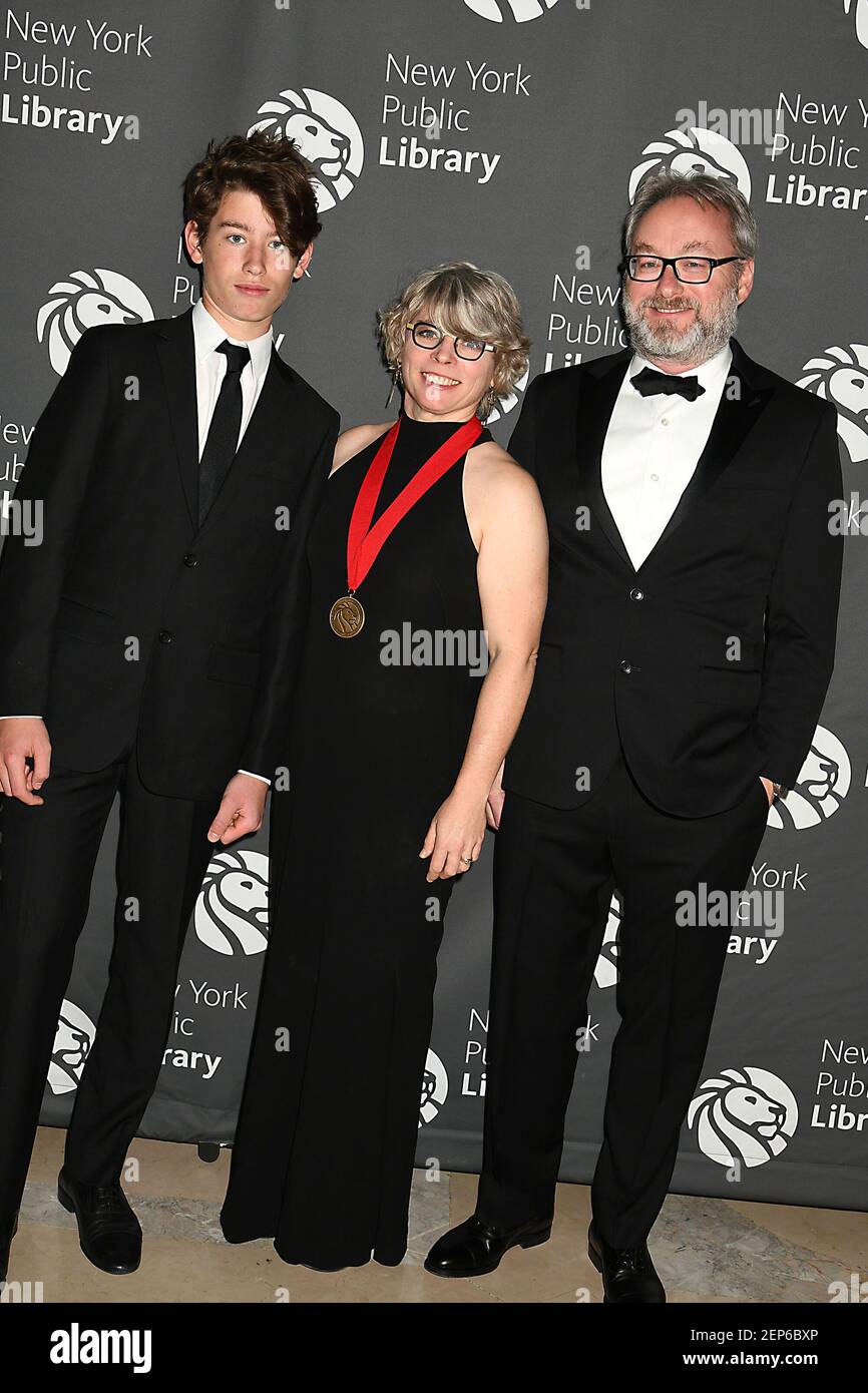 Jill Lepore and son Oliver and Tim Leek attend The New York Public ...
