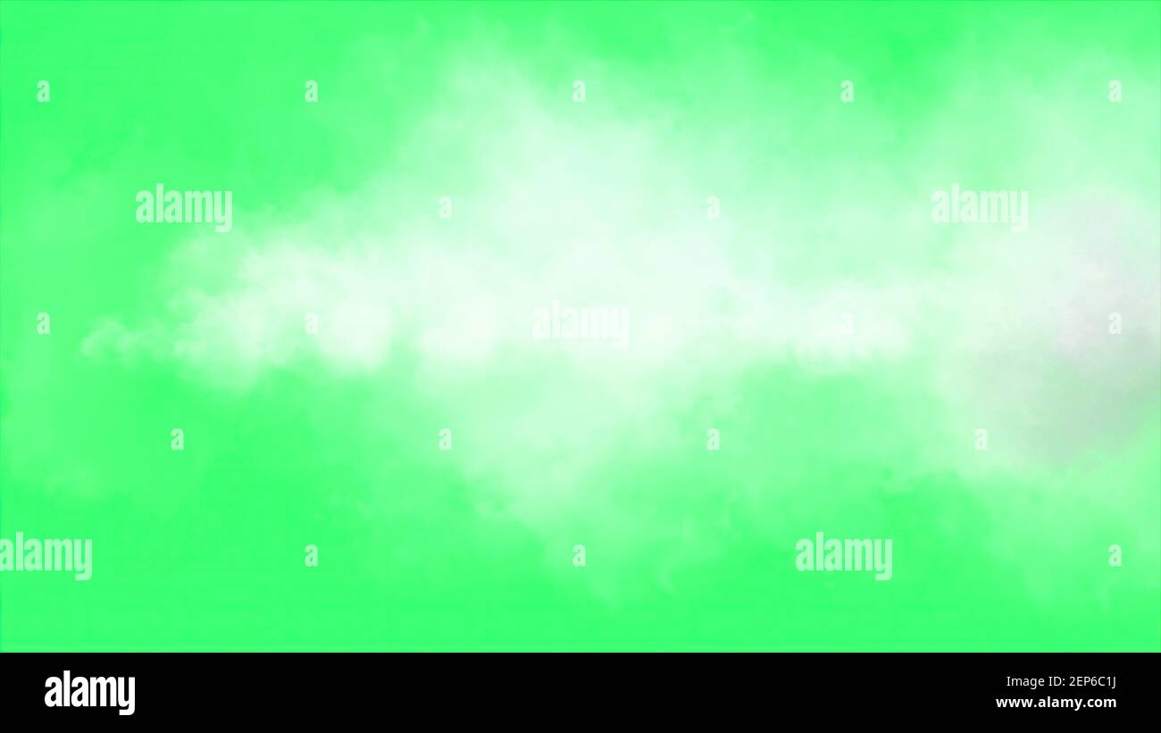 3d illustration - Clouds effect on green screen Stock Photo - Alamy