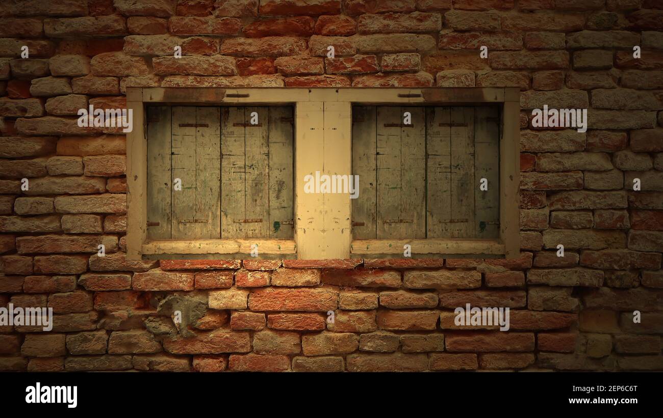 windows made from wood - 3d illustration Stock Photo - Alamy