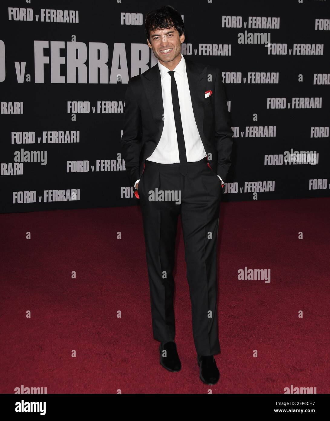 Francesco Bauco arrives at the FORD v FERRARI Los Angeles Screening ...