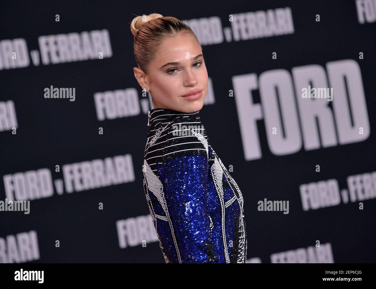 Meredith Mickelson arrives at the FORD v FERRARI Los Angeles Screening ...