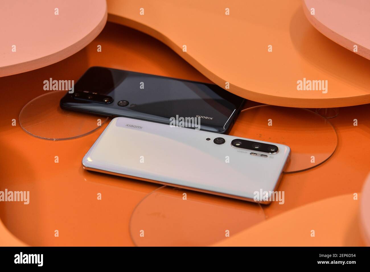 A view of Xiaomi Mi CC 9, which is demonstrated at a Xiaomi product ...