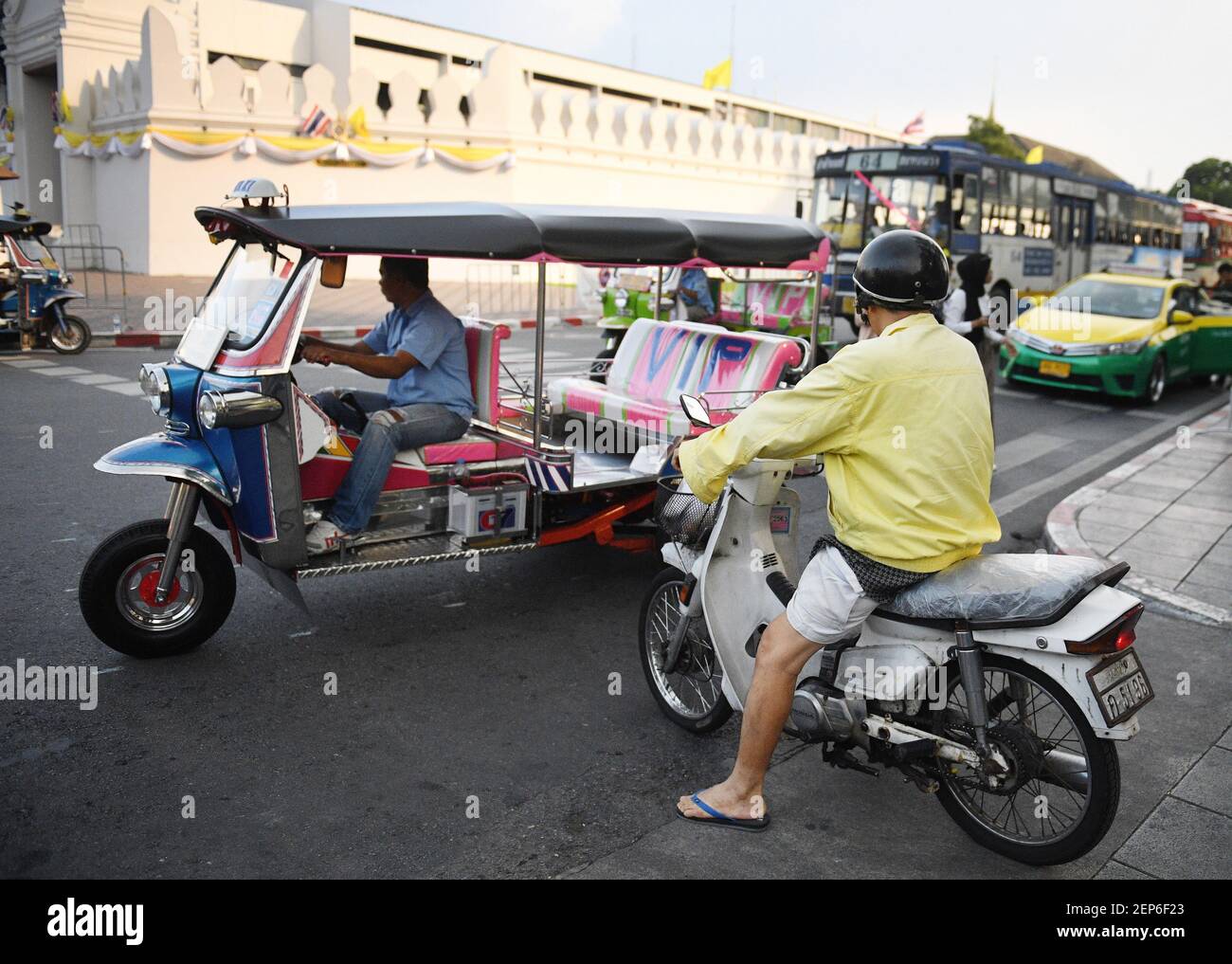 Views of Bankok. Auto rickshaw in the street. November 04 2019 ...