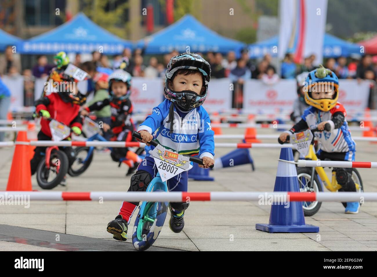 200 children are attending the final of children push bike tournament ...