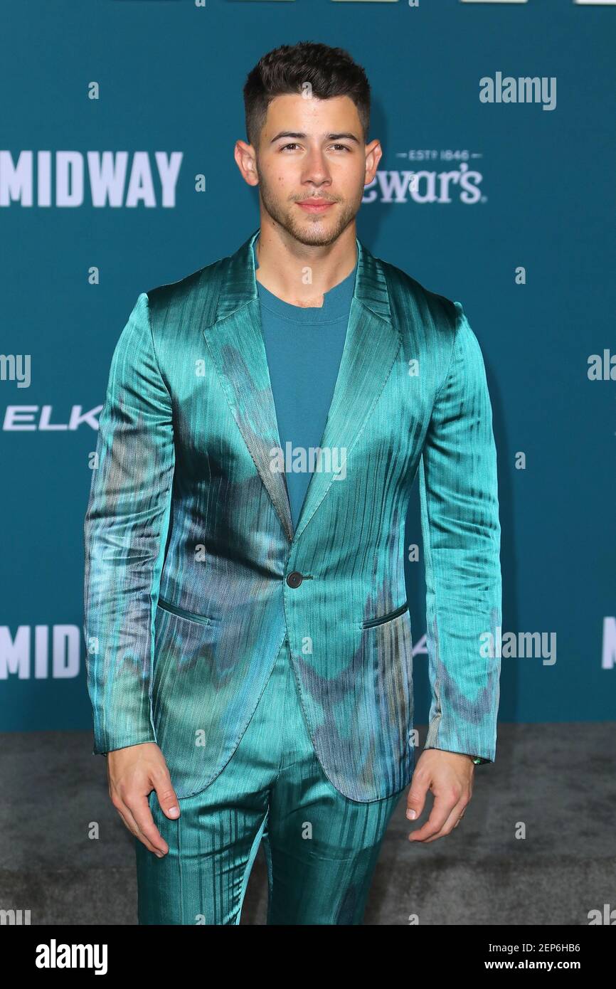 Nick Jonas at the MIDWAY World Premiere held at Regency Village Theatre ...