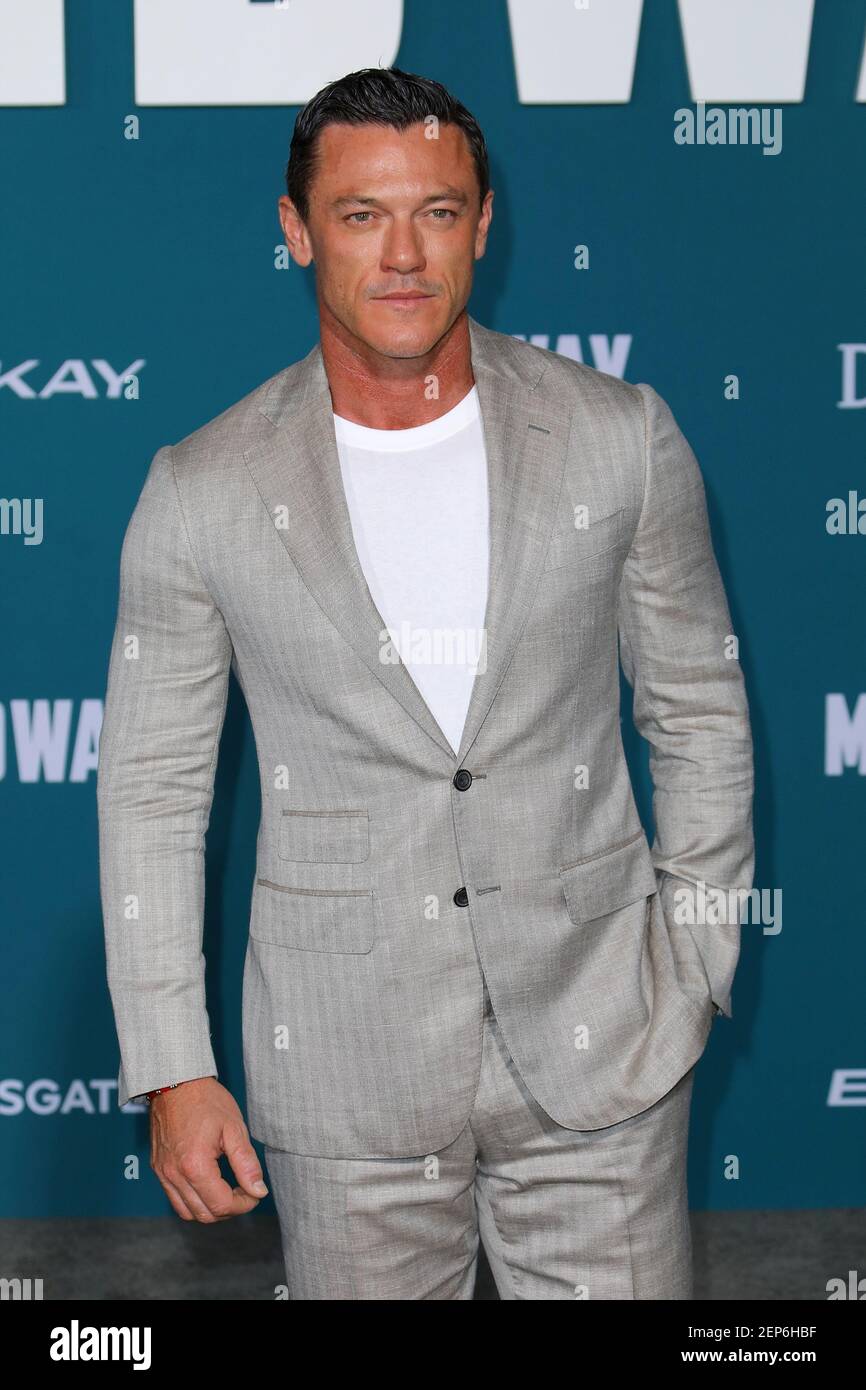 Luke Evans at the MIDWAY World Premiere held at Regency Village Theatre ...
