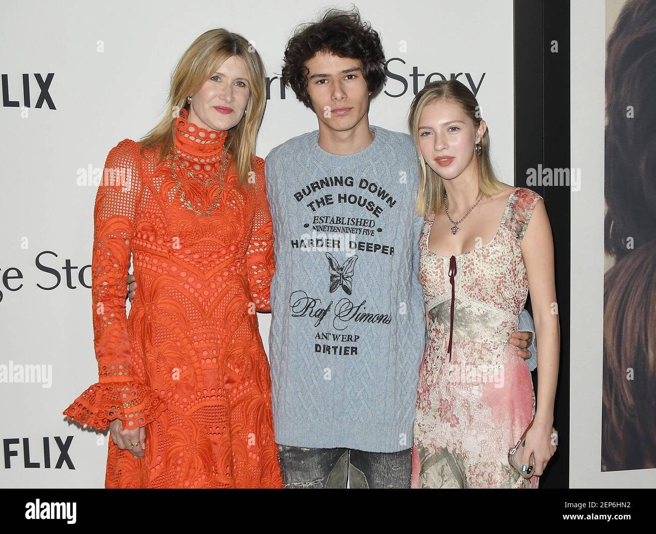 (L-R) Laura Dern, Son Ellery Harper and Daughter Jaya Harper at Netflix ...