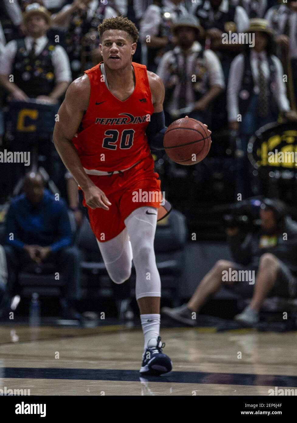 Nov 05 2019 Berkeley, CA U.S.A. Pepperdine forward Kameron Edwards (20 ...