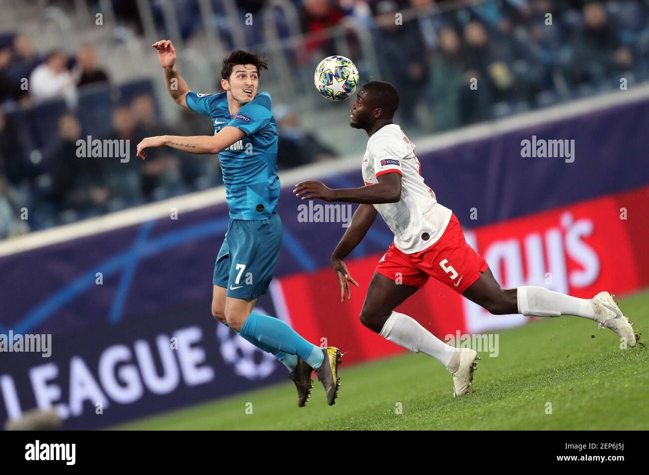 UEFA Champions League. Group G. Match between Zenit (Saint Petersburg ...