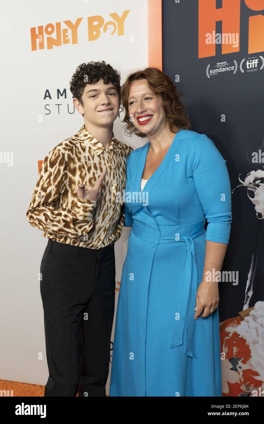 Noah Jupe and Katy Cavanagh attend the premiere of Amazon's "Honey Boy ...