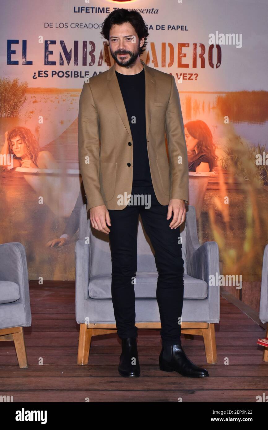 MEXICO CITY, MEXICO - NOVEMBER 6: Spanish actor Alvaro Morte poses for ...