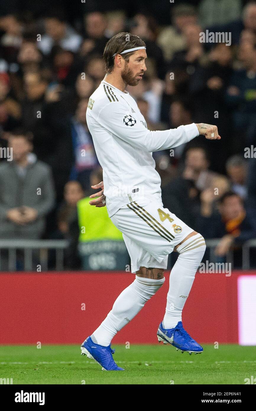 Sergio Ramos of Real Madrid celebrating after scoring a goal during the ...