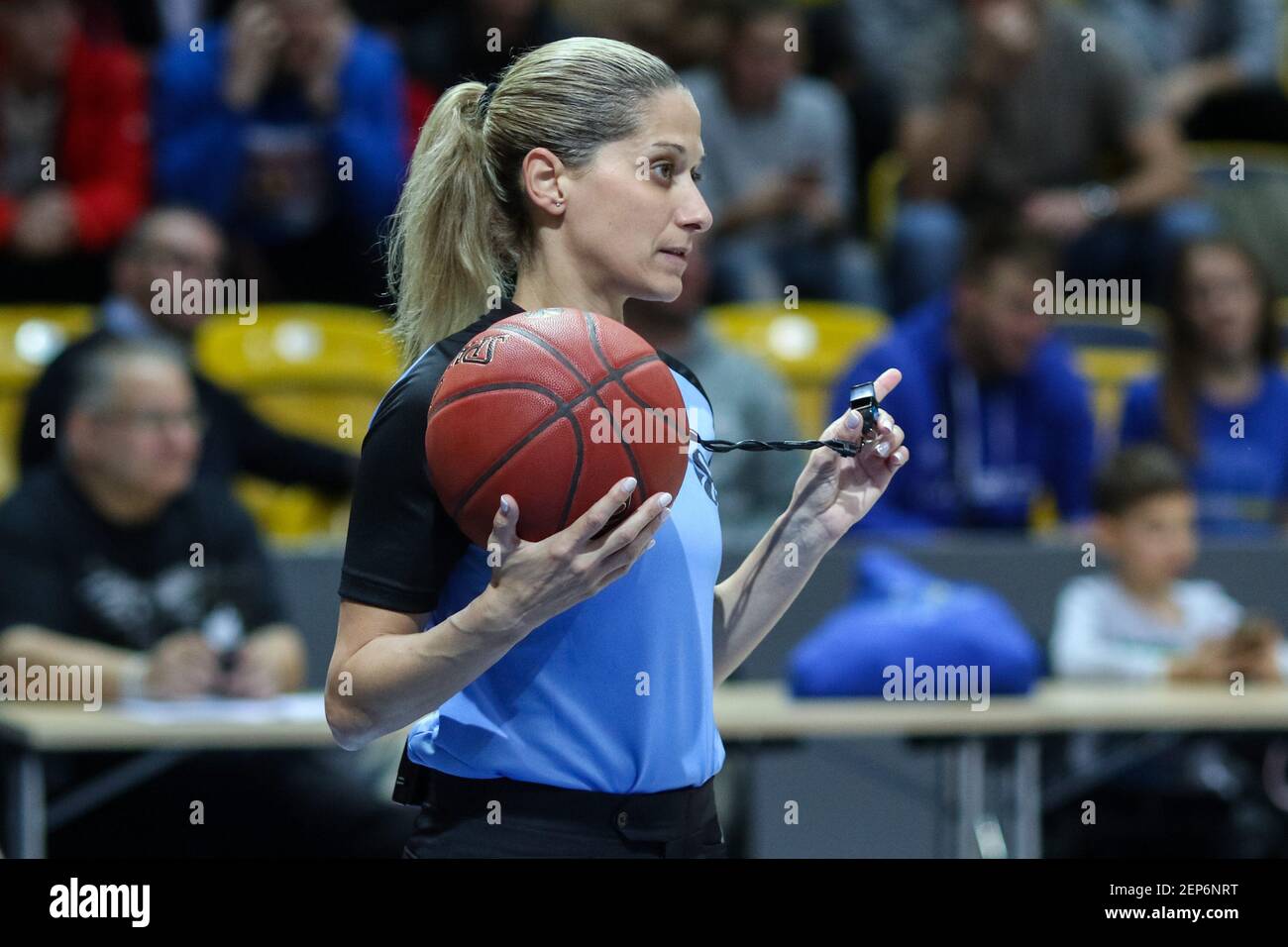 Vasiliki Tsaroucha (referee) seen in action during the 7days EuroCup ...