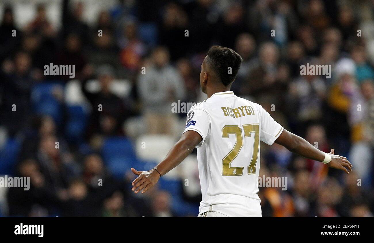 Real Madrid CF's Rodrygo Goes celebrates after scoring a goal during ...
