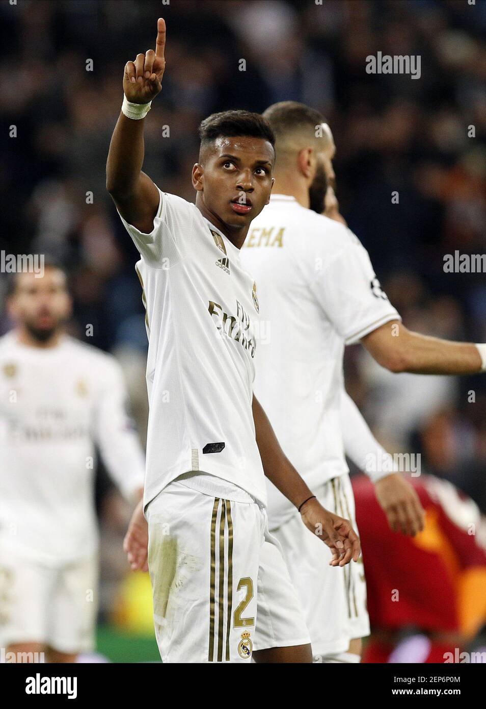 Real Madrid CF's Rodrygo Goes celebrates after scoring a goal during ...
