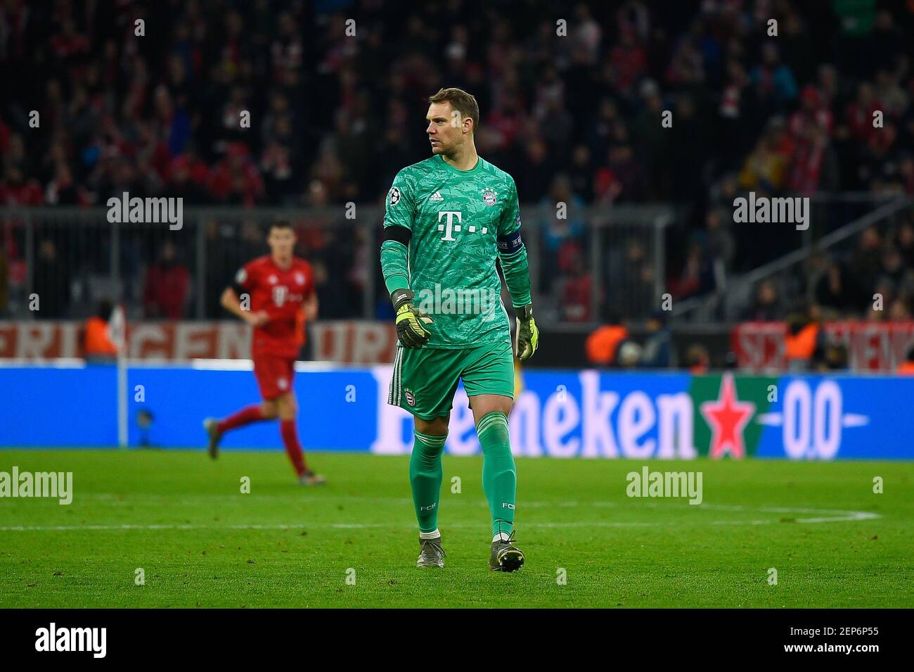 Manuel Neuer from Bayern seen in action during the UEFA Champions ...