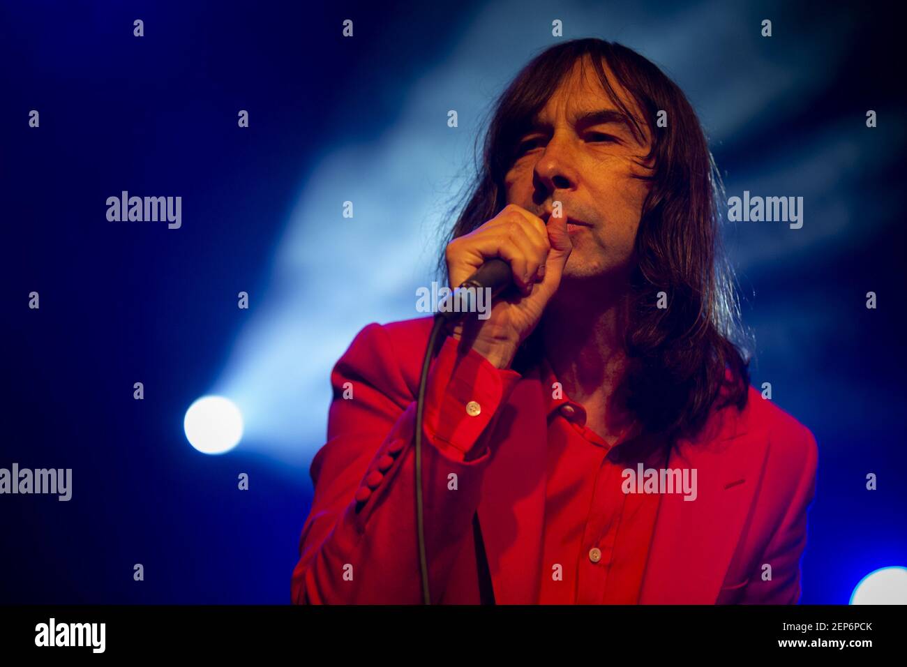 Bobby Gillespie from the Scottish band Primal Scream seen performing ...