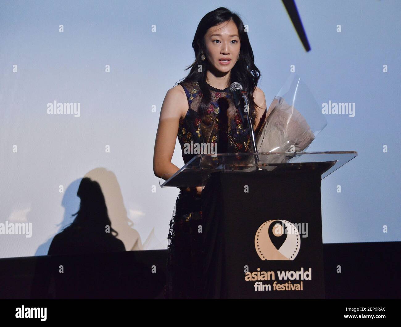 Snow Leopard Rising Star Award Honoree Tiffany Chu speaking at the 5th ...