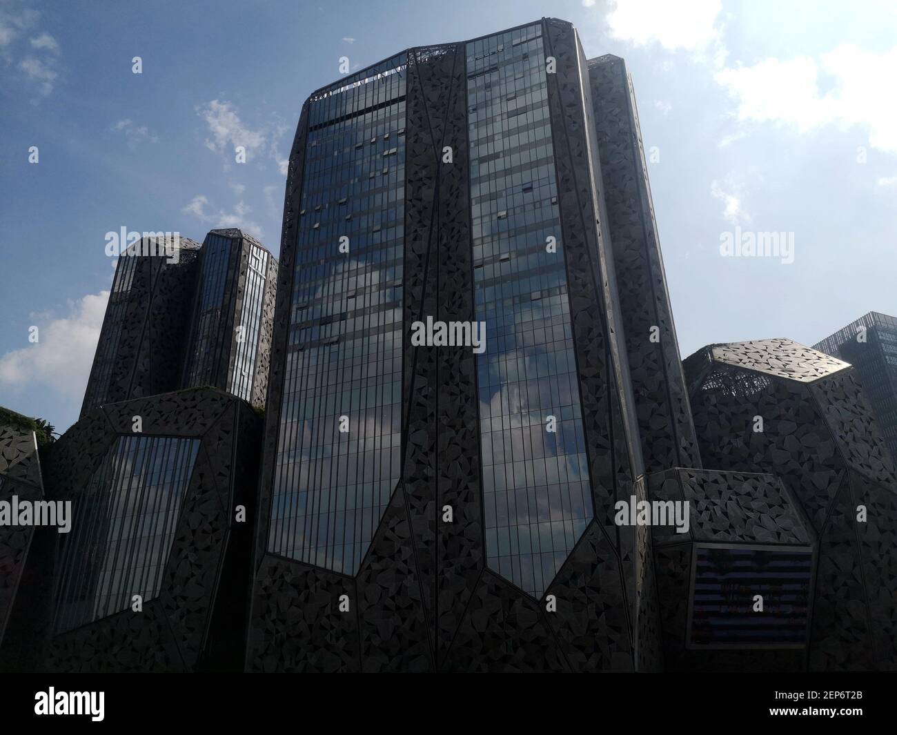 Sichuanï¼ŒCHINA-A group of buildings look like "rocks" in Chengdu ...