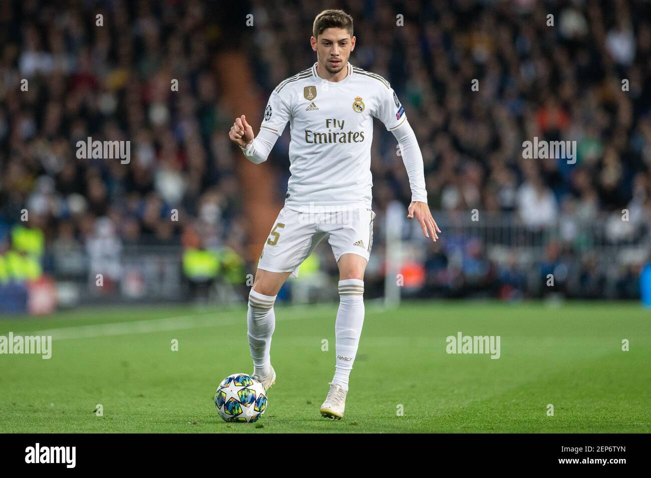 Federico Valverde of Real Madrid during the match Real Madrid CF v Galatasaray , of UEFA ...