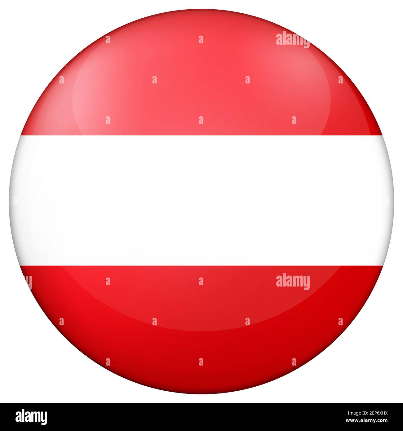 Glass light ball with flag of Austria. Round sphere, template icon ...