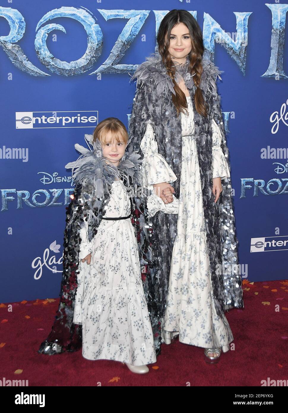 (L-R). Gracie Teefey and Sister Selena Gomez arrives at Disney's FROZEN ...