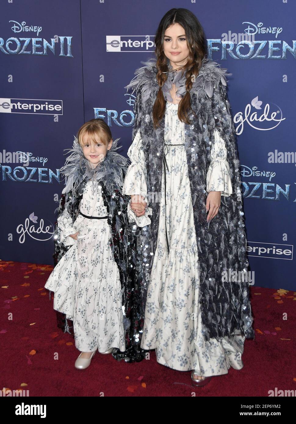 (L-R). Gracie Teefey and Sister Selena Gomez arrives at Disney's FROZEN ...