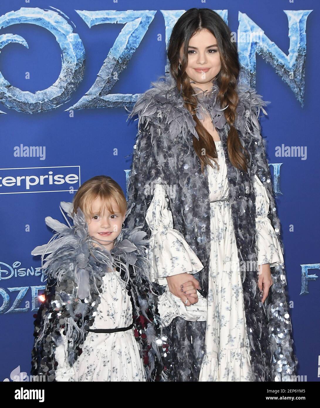 (L-R). Gracie Teefey and Sister Selena Gomez arrives at Disney's FROZEN ...