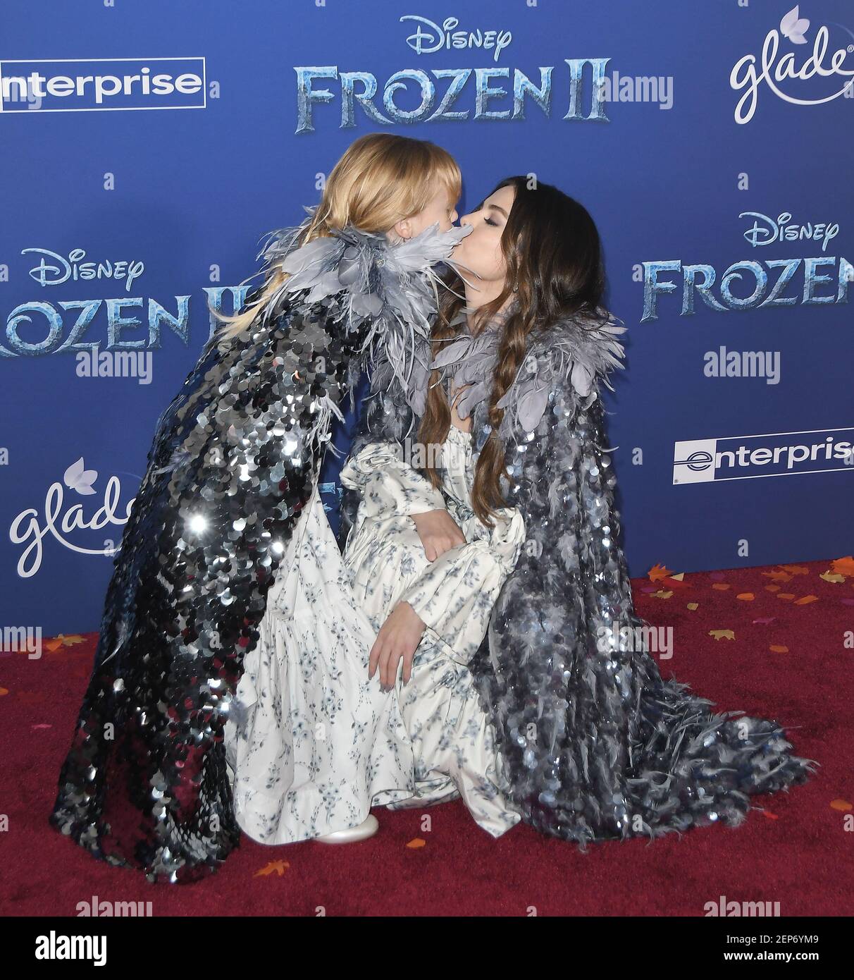(L-R). Gracie Teefey and Sister Selena Gomez arrives at Disney's FROZEN ...