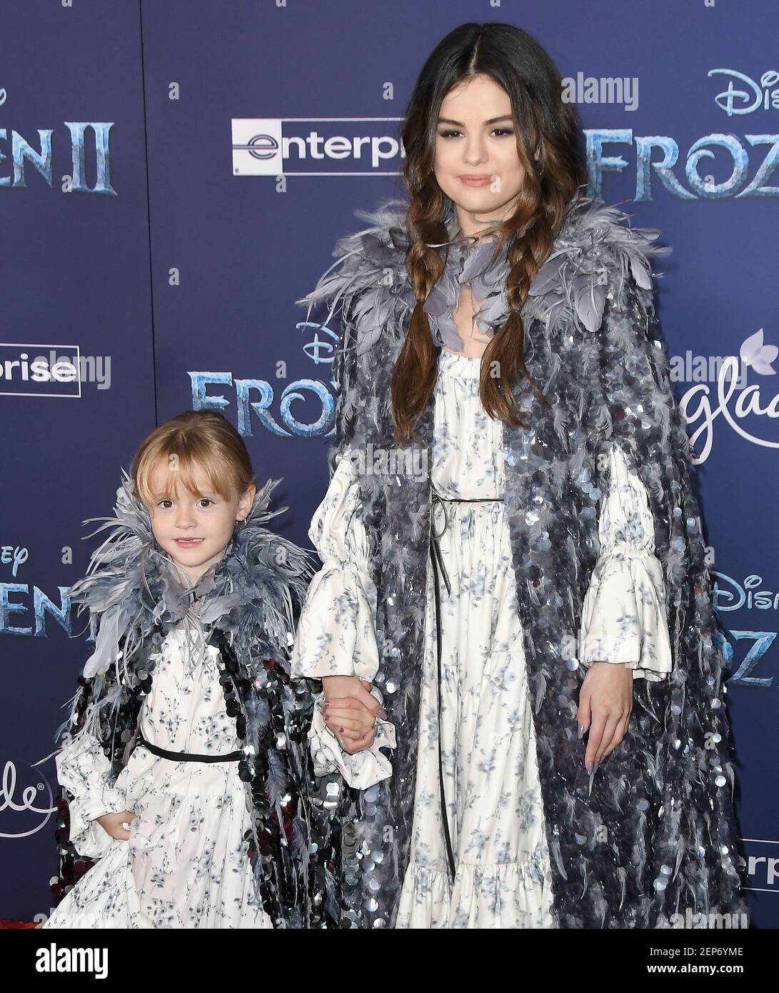 (L-R). Gracie Teefey and Sister Selena Gomez arrives at Disney's FROZEN ...