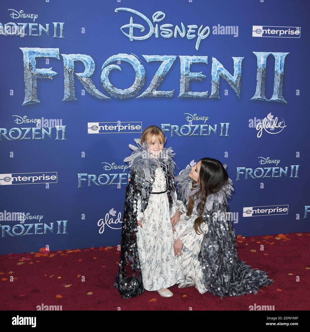 (L-R). Gracie Teefey and Sister Selena Gomez arrives at Disney's FROZEN ...