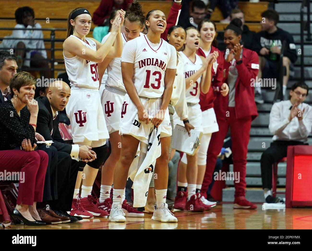 The Indiana Hoosiers celebrate after the NCAA Women's College ...
