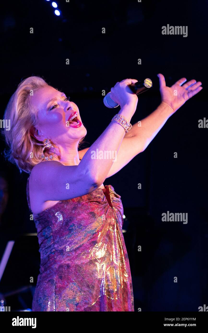 attends Pamela Morgan One-Woman Caberet Show at The Laurie Beechman ...